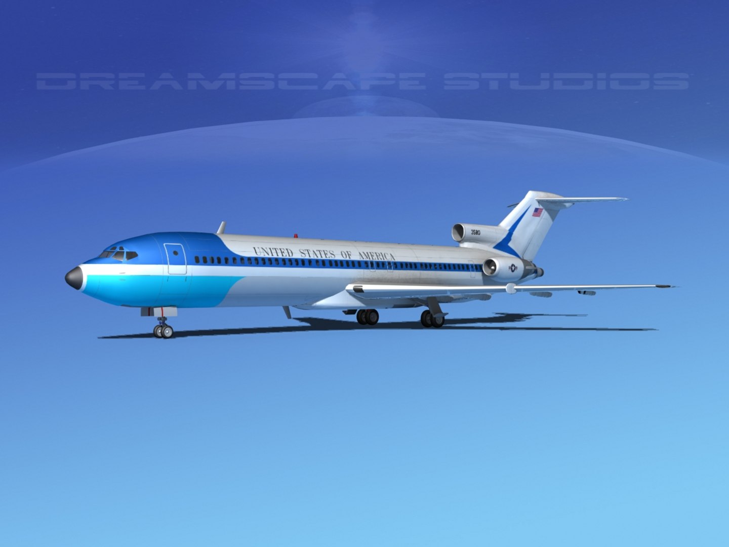 Turbines C-22b Boeing 727-200 3d Max