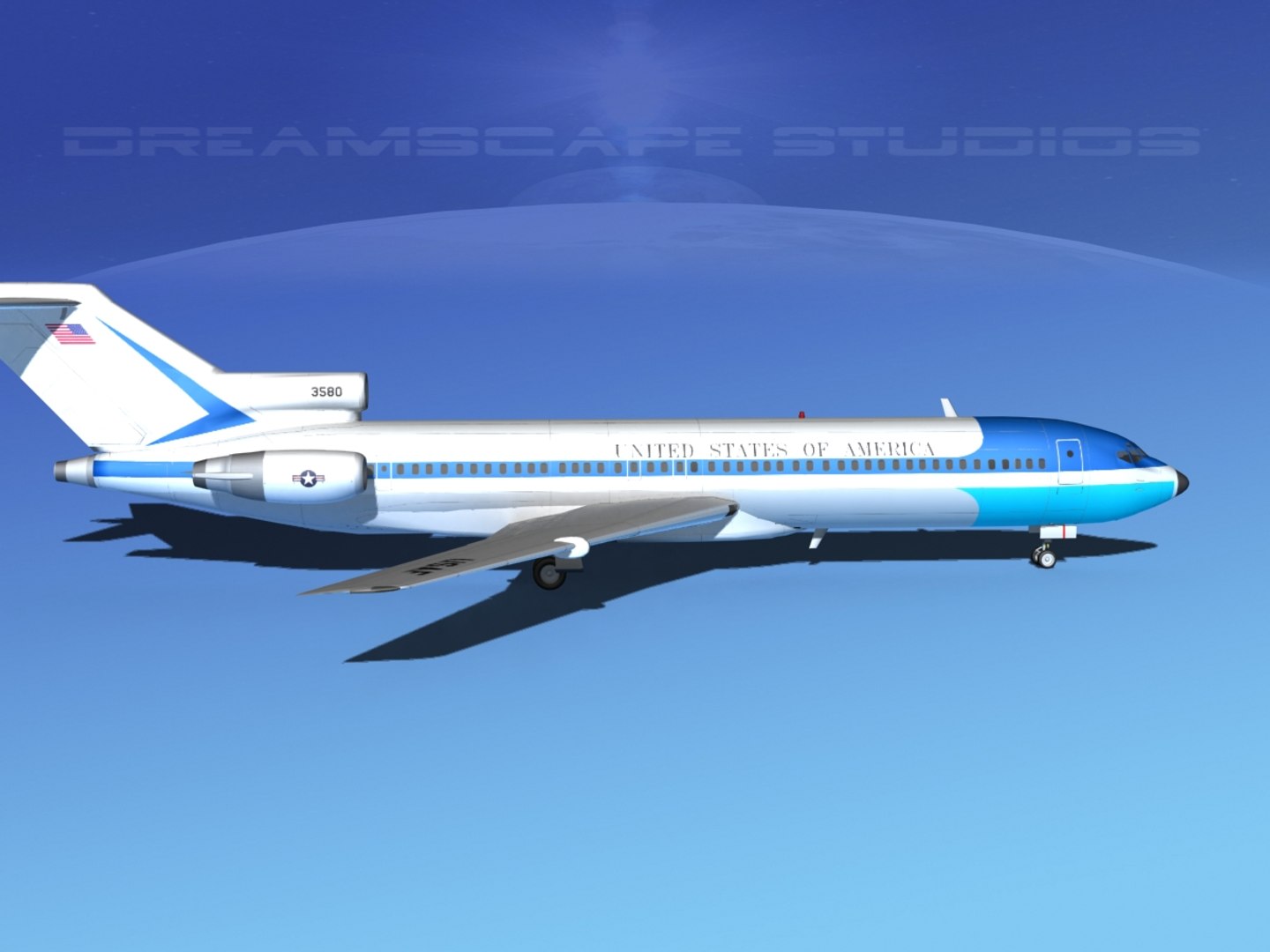 Turbines C-22b Boeing 727-200 3d Max