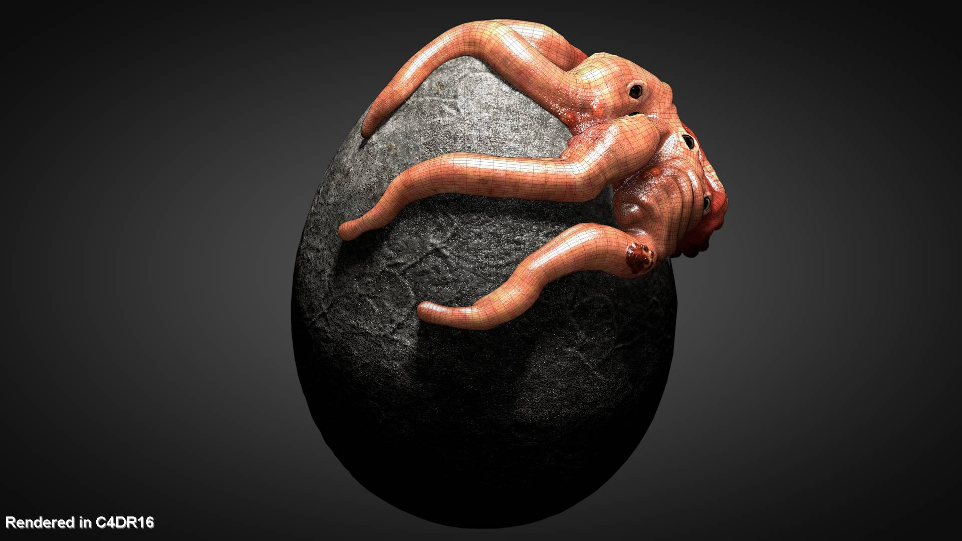 Cute Little Tentacle Egg Monster 3D - TurboSquid 1837958