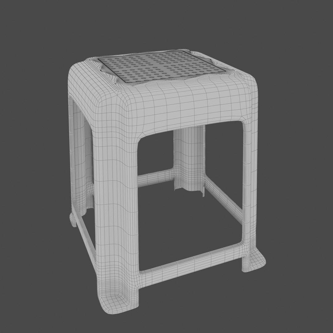 Plastic Table Chair 3D Model - TurboSquid 1565407