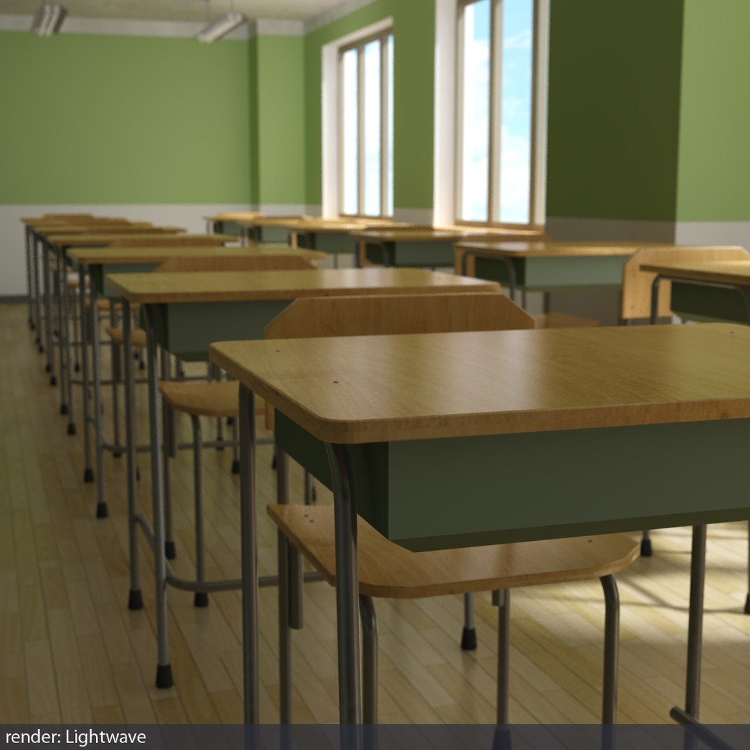 Classroom Interior Rendering Lwo