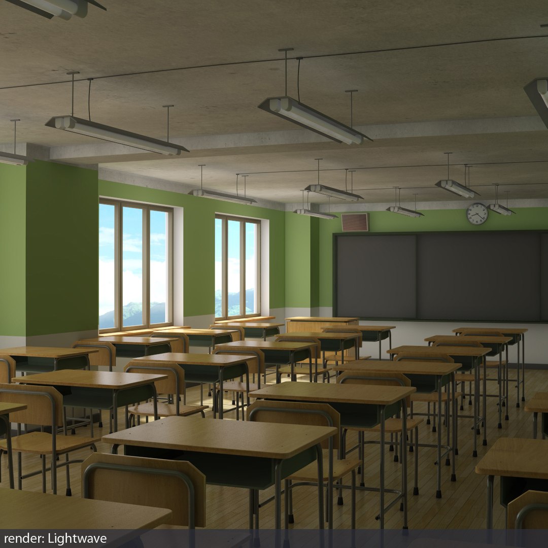 Classroom Interior Rendering Lwo