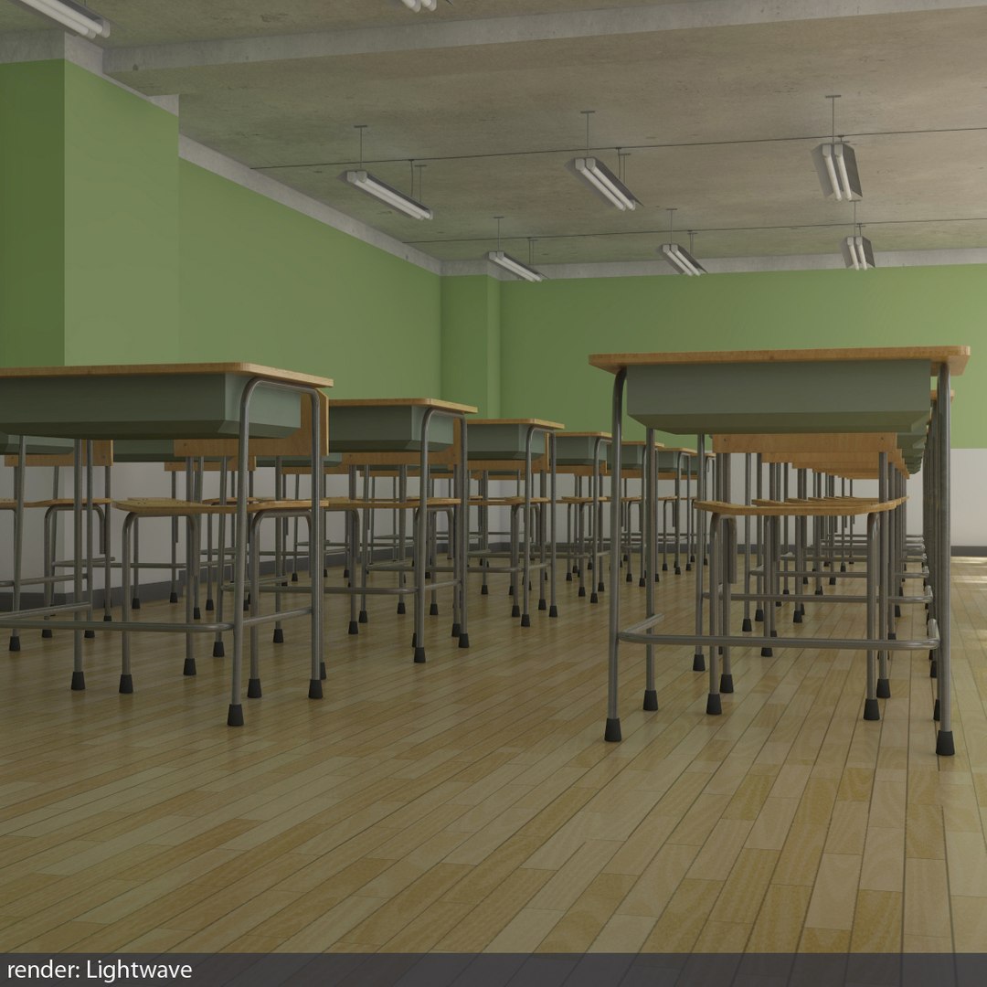 Classroom Interior Rendering Lwo