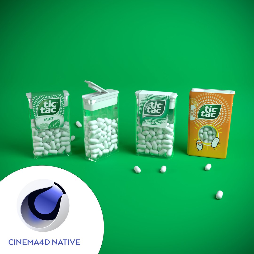 Tictac Packaging C4d Native 3D Model - TurboSquid 2059719