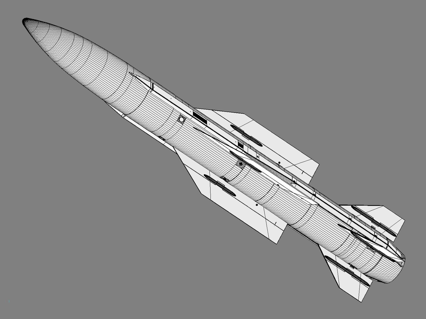 Kh-58ushke Missile 3d Max