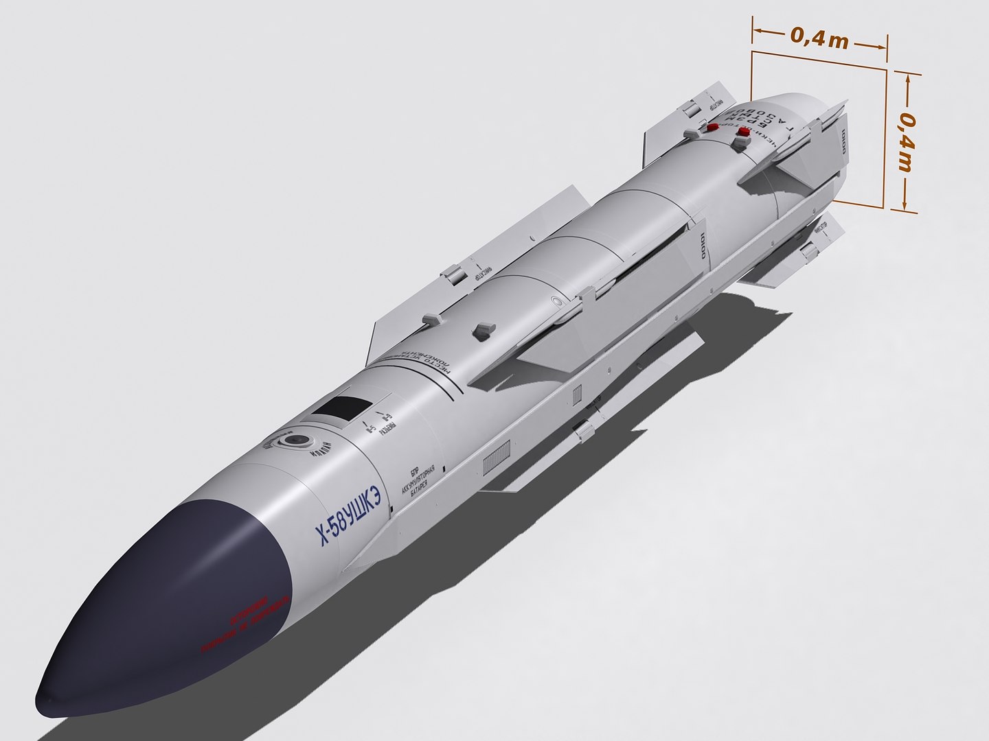 Kh-58ushke Missile 3d Max