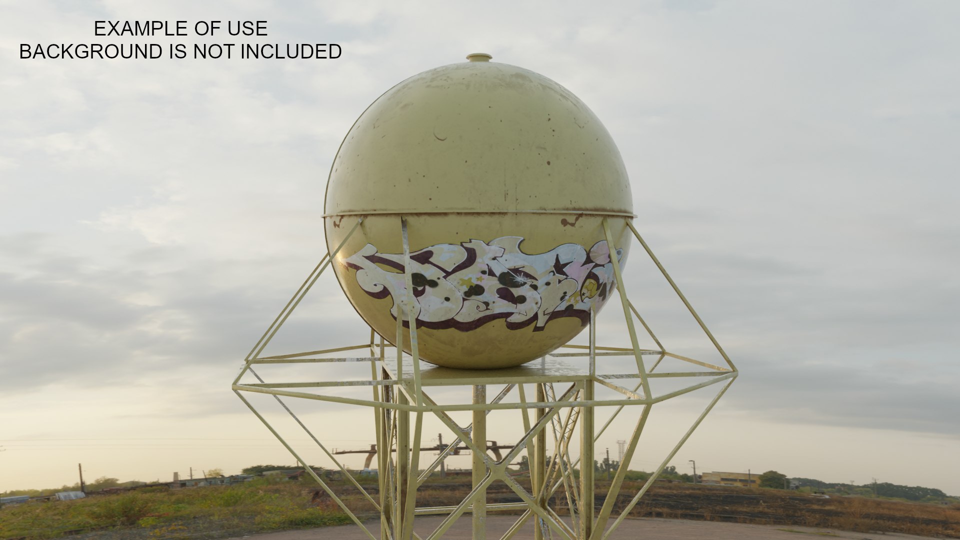 Pedestrian Bridge And Water Tower 3D Model - TurboSquid 2243789