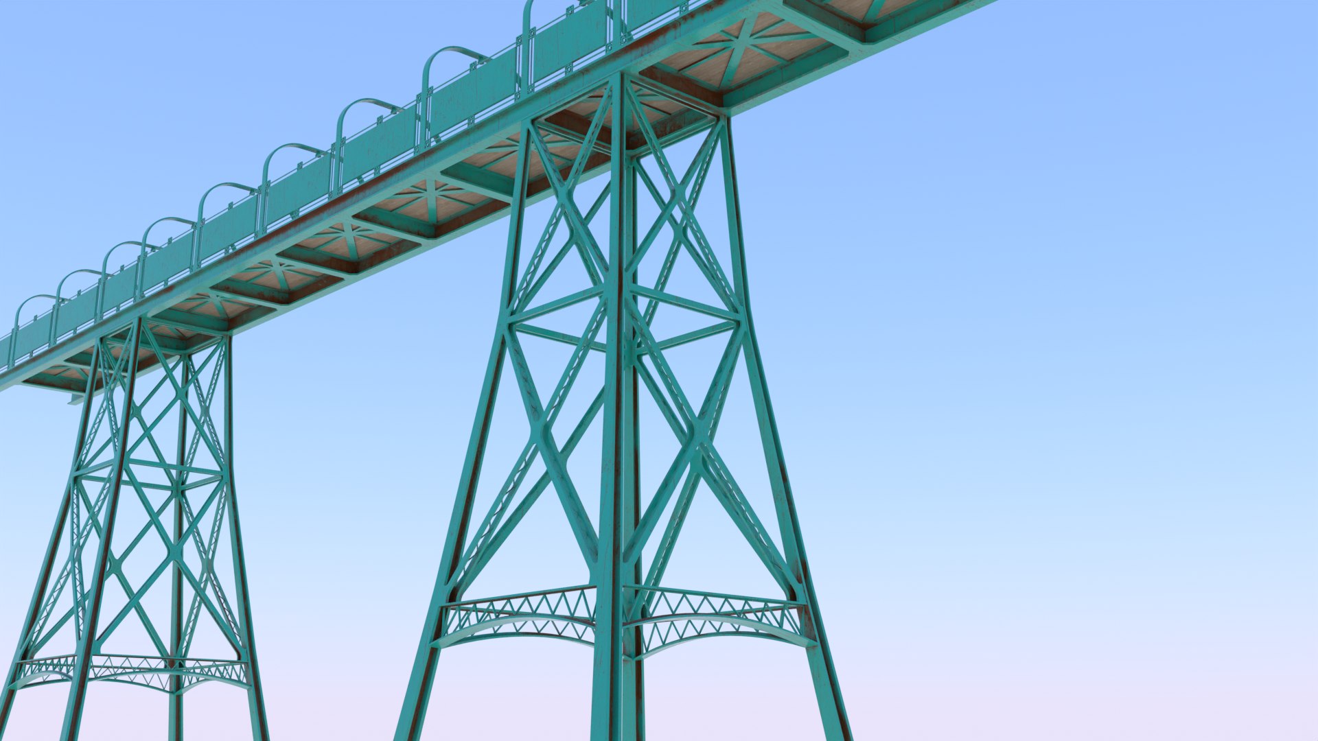 Pedestrian Bridge And Water Tower 3D Model - TurboSquid 2243789