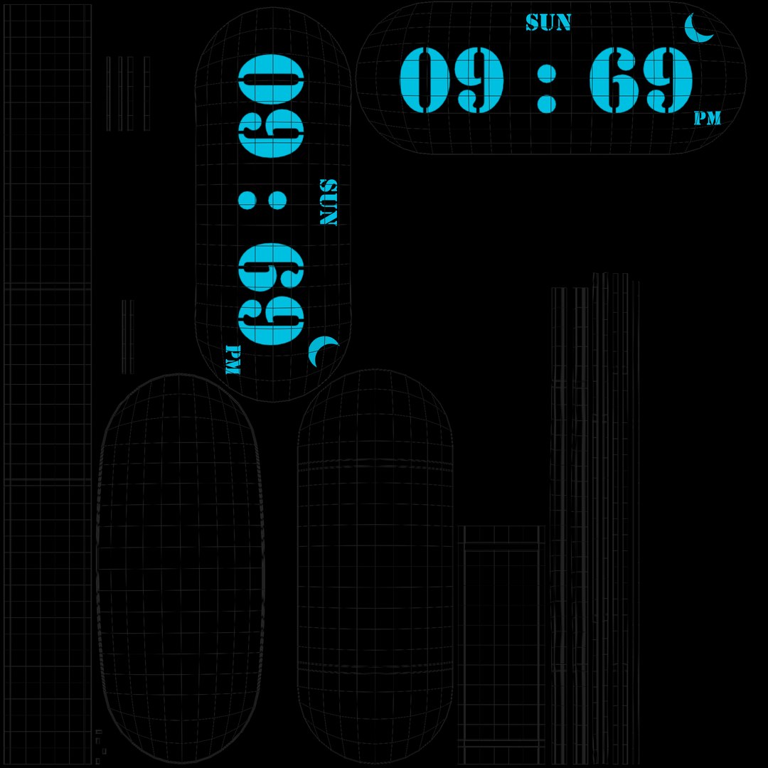 Digital Clock 3D Model - TurboSquid 2319791