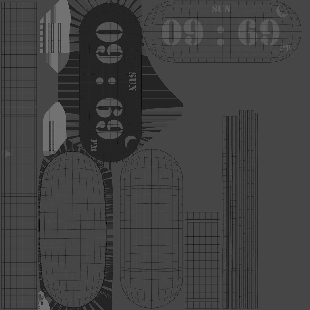 Digital Clock 3D Model - TurboSquid 2319791