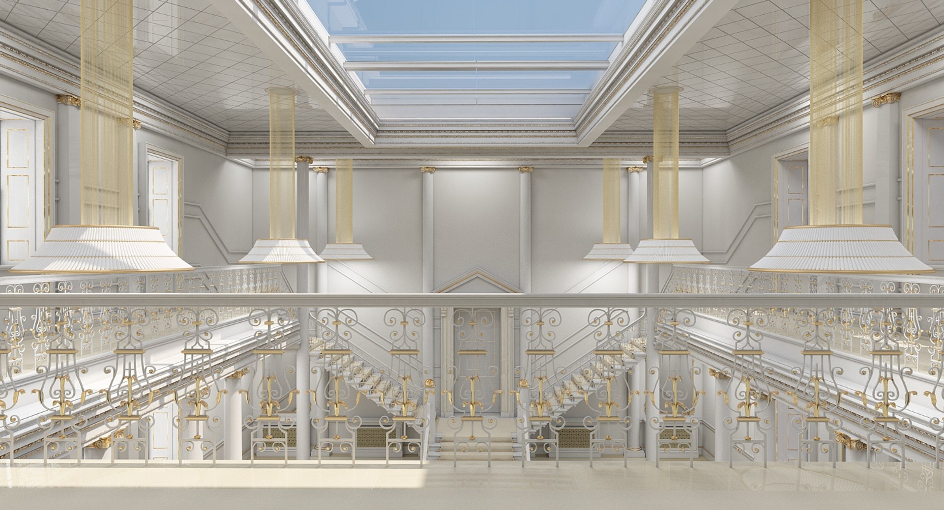 3D Model Classical Grand Staircase 2 - TurboSquid 1210273
