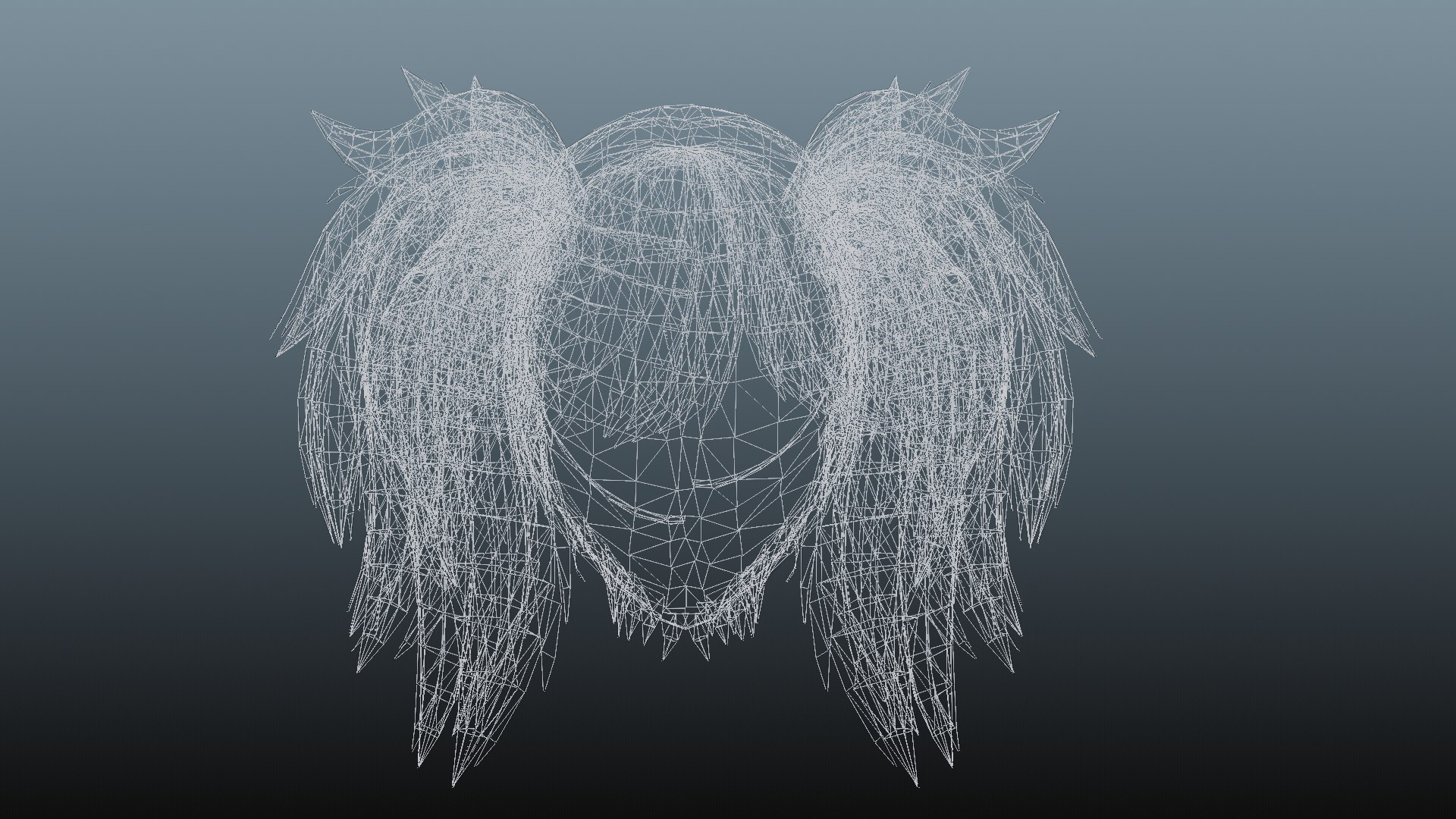 Female Hair Low Poly 4 Colors Model - TurboSquid 2132537