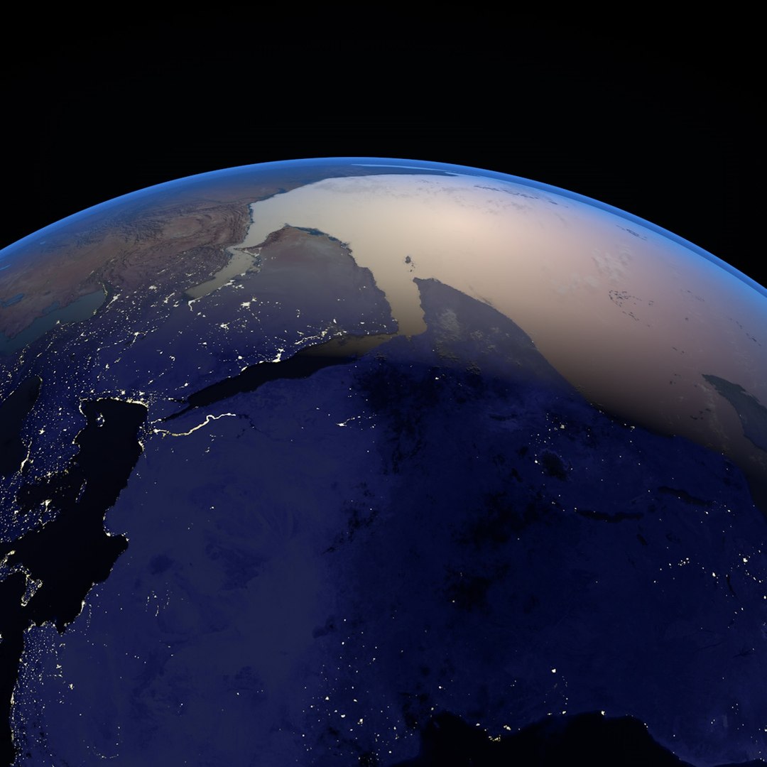 3d Earth Night Model