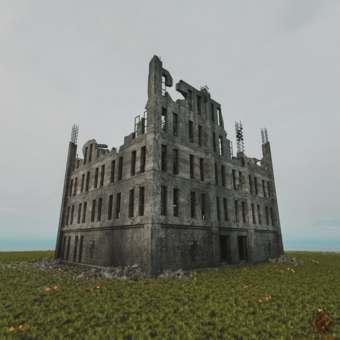 3D Destroyed Building Architectural Model - TurboSquid 1590707