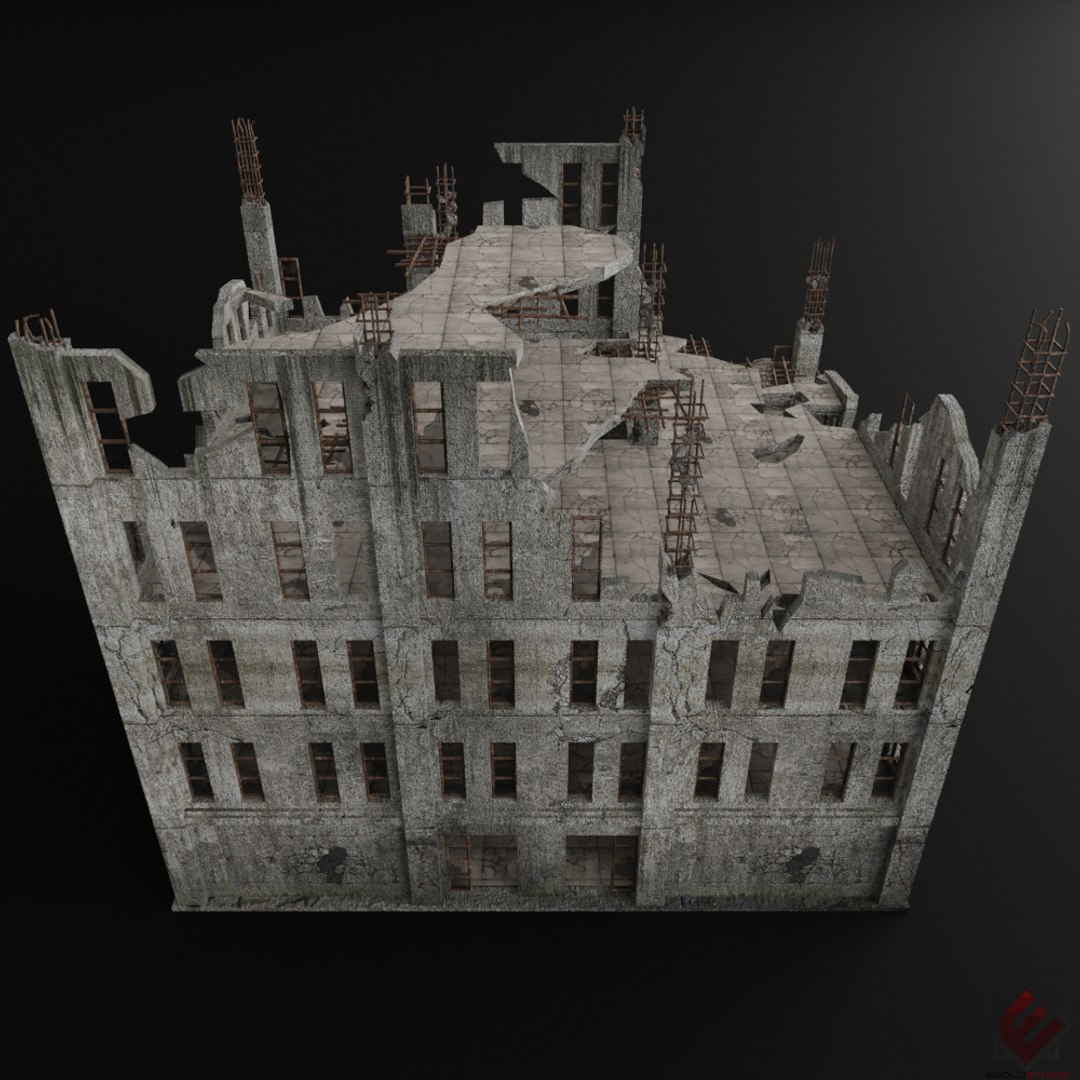 3D Destroyed Building Architectural Model - TurboSquid 1590707