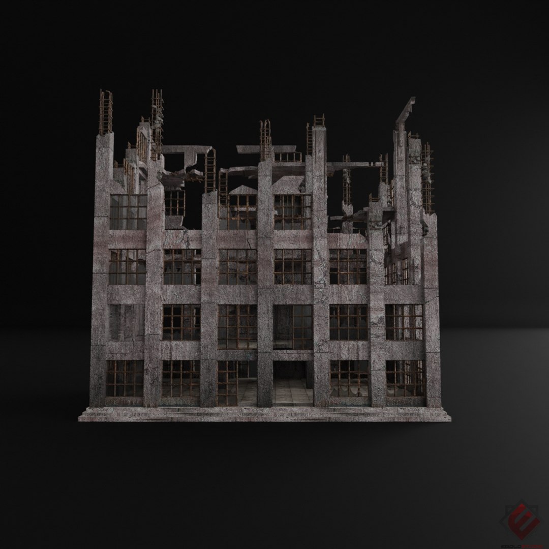 3D Destroyed Building Architectural Model - TurboSquid 1590707