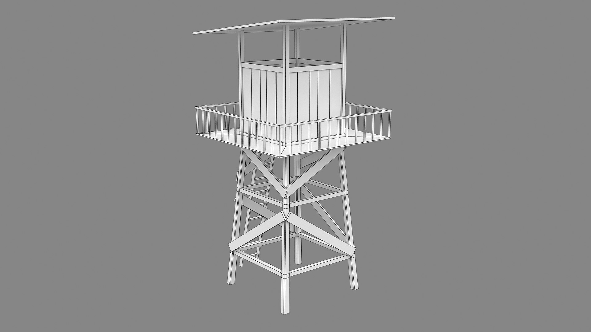 Military Watchtower Model - TurboSquid 2382212