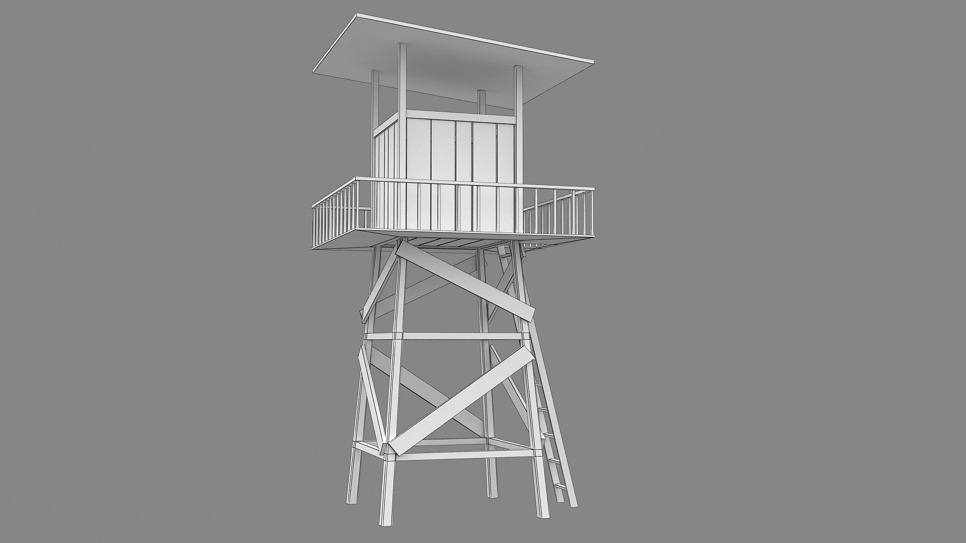 Military Watchtower Model - TurboSquid 2382212