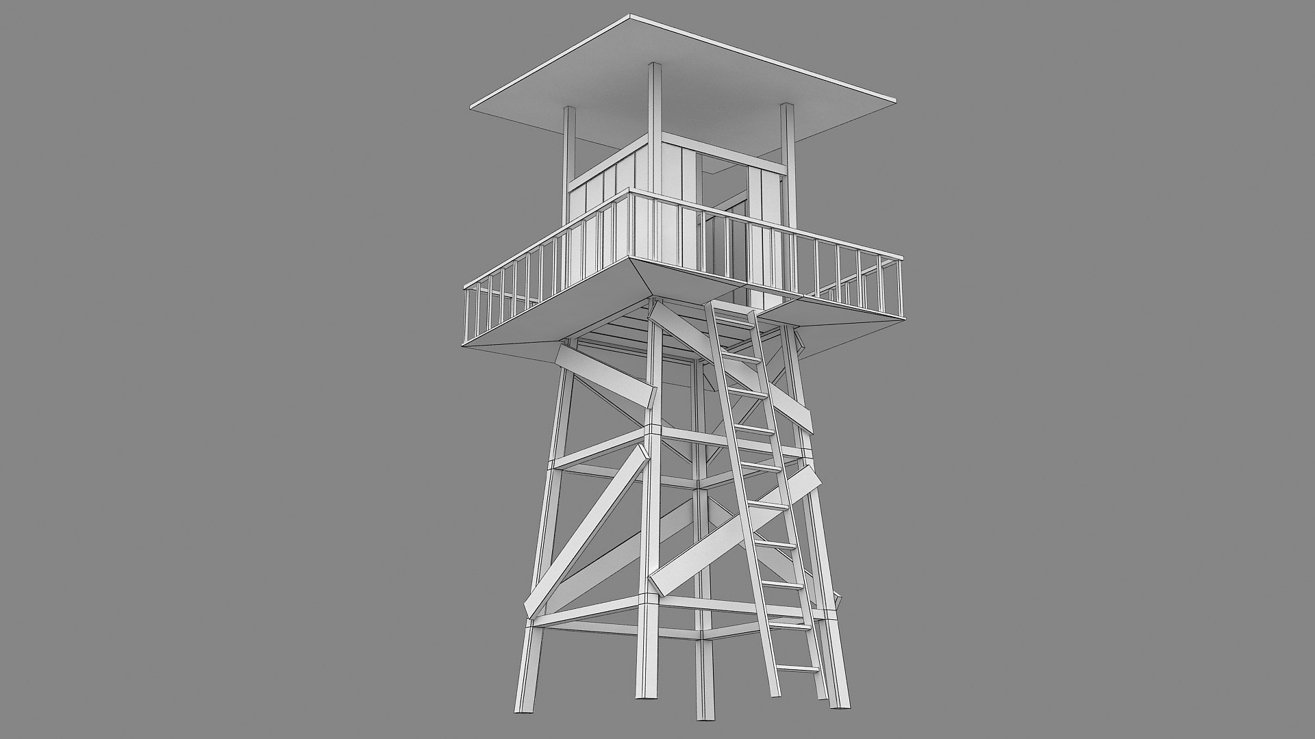 Military Watchtower Model - TurboSquid 2382212