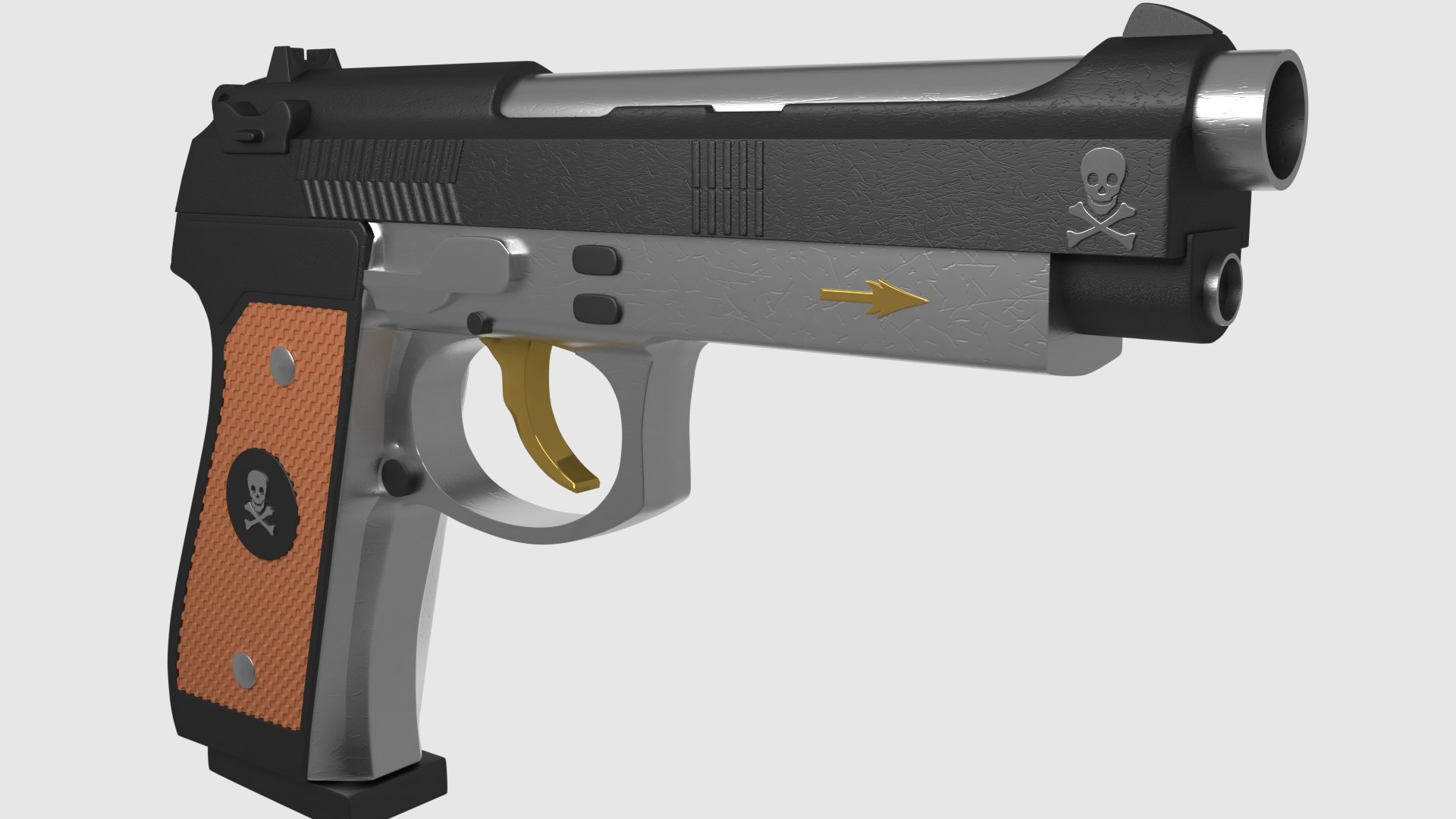 Realistic Gun 3D Model - TurboSquid 1664458