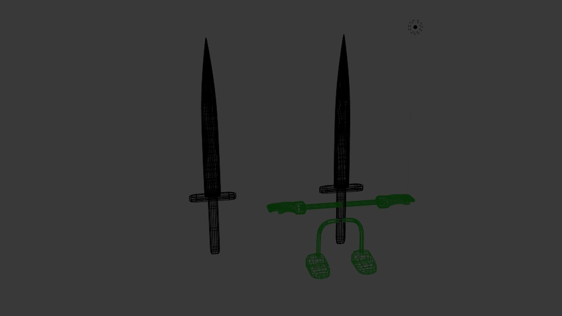 3d Cartoon Sword Character Model