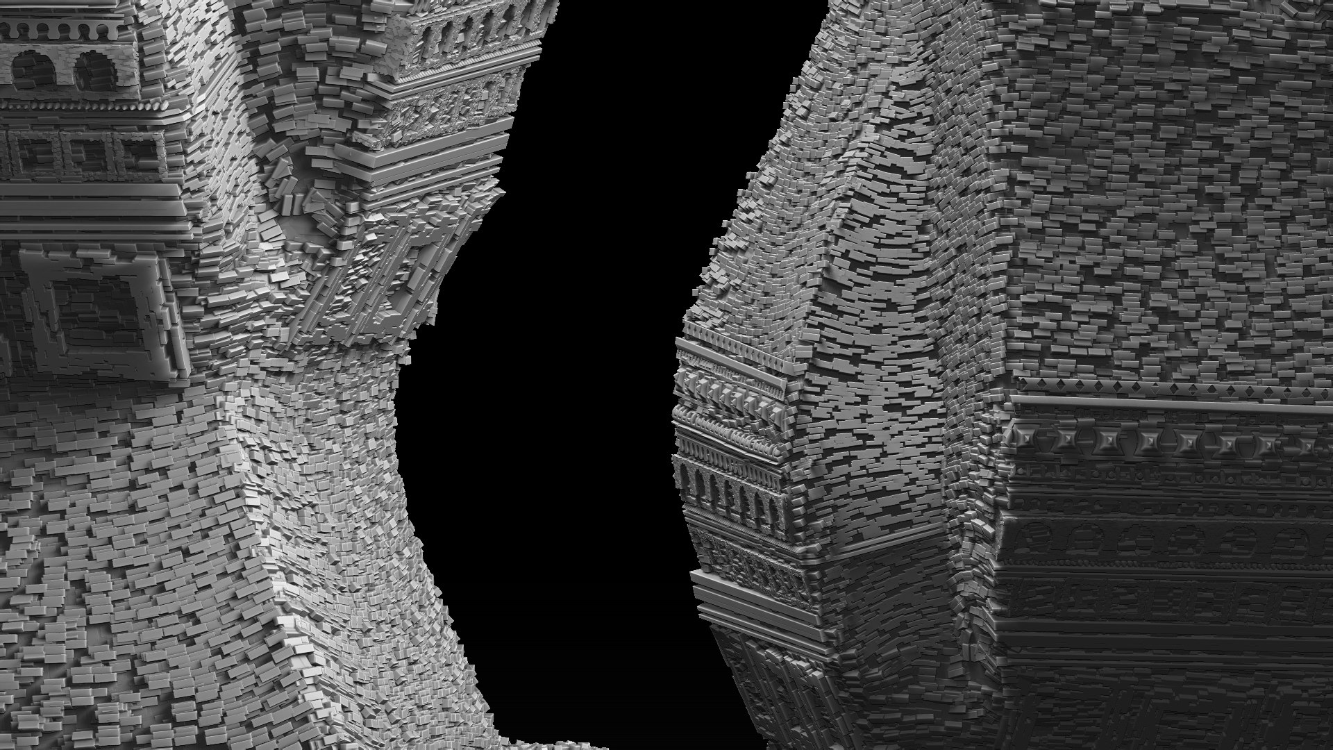 3D Relics Of A Ruined Temple Model - TurboSquid 2100285