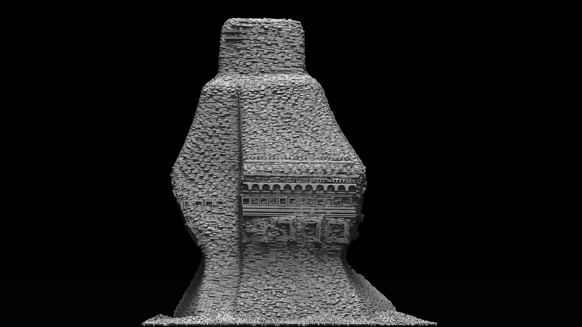 3D Relics Of A Ruined Temple Model - TurboSquid 2100285