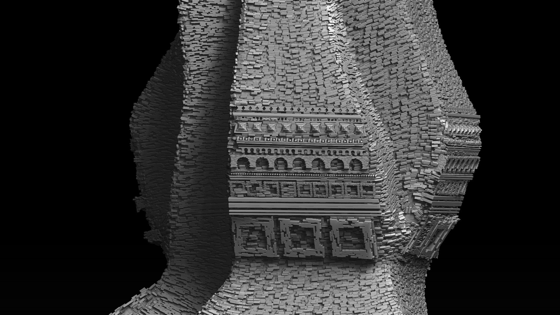 3D Relics Of A Ruined Temple Model - TurboSquid 2100285