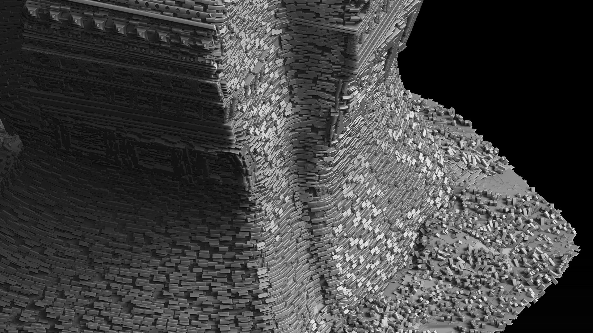 3D Relics Of A Ruined Temple Model - TurboSquid 2100285