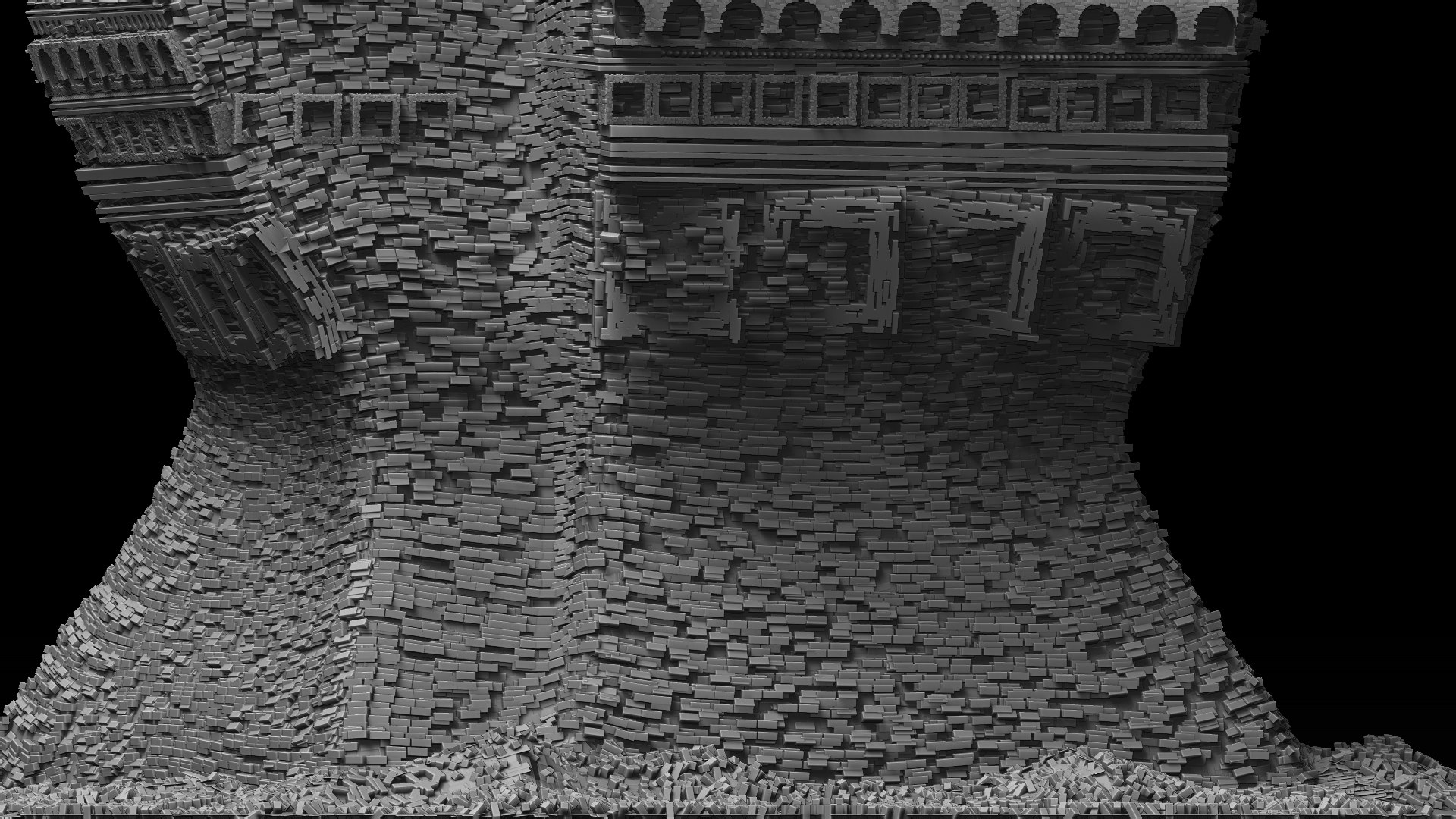 3D Relics Of A Ruined Temple Model - TurboSquid 2100285