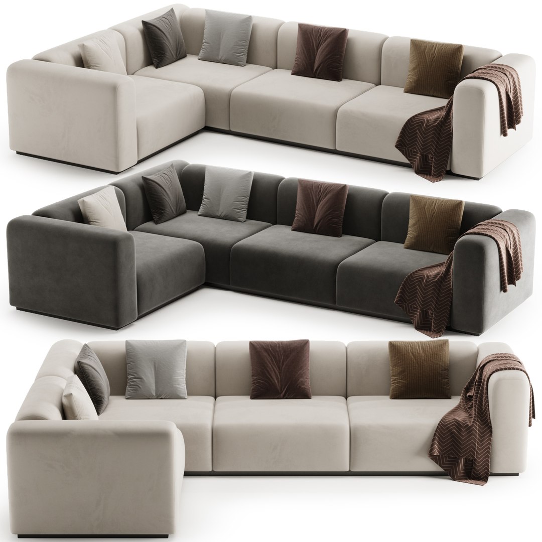 3D Soft Modular Sofa By Vitra - TurboSquid 2107777