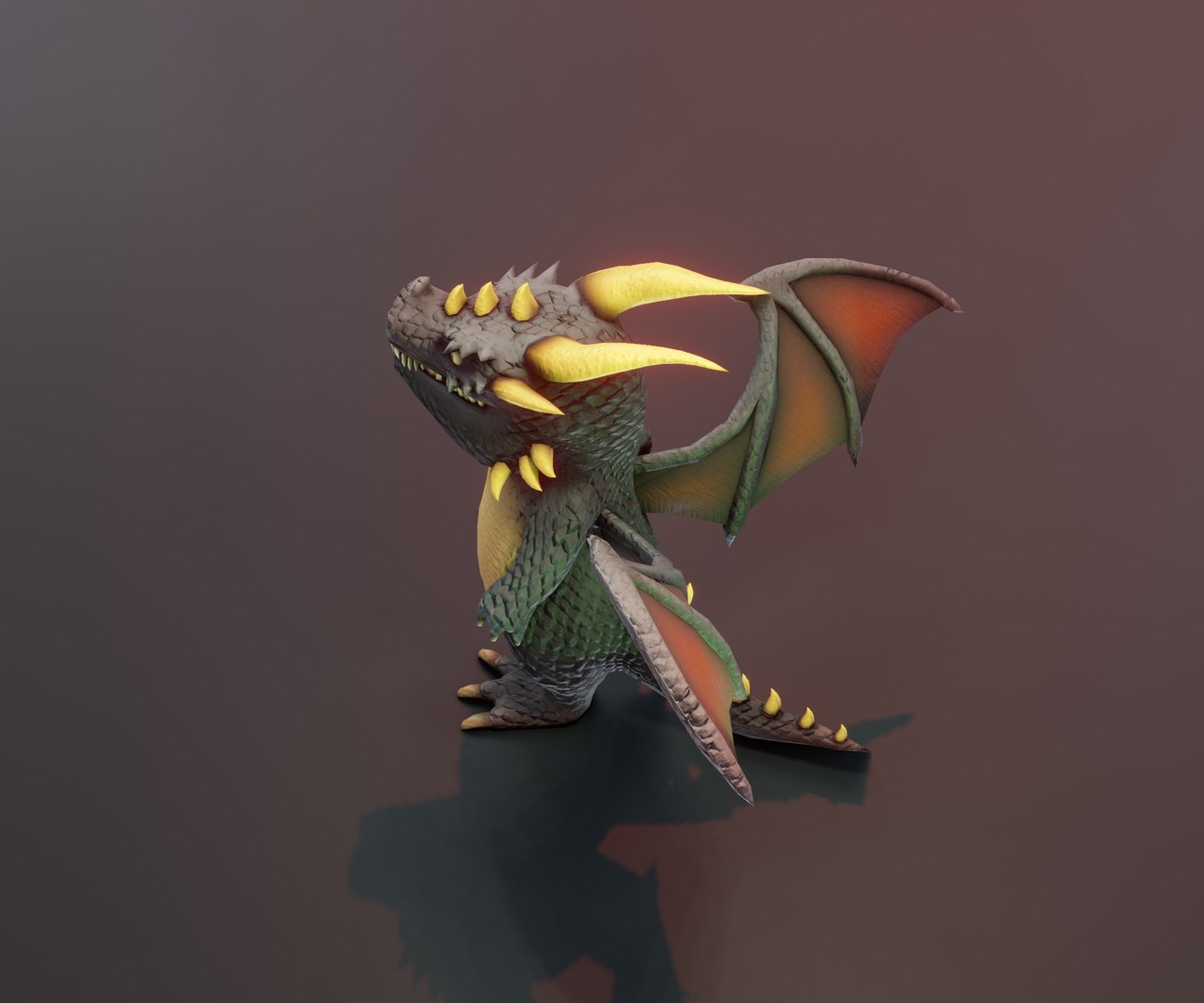 Cartoon Black Dragon Animated 3D Model - TurboSquid 2149089