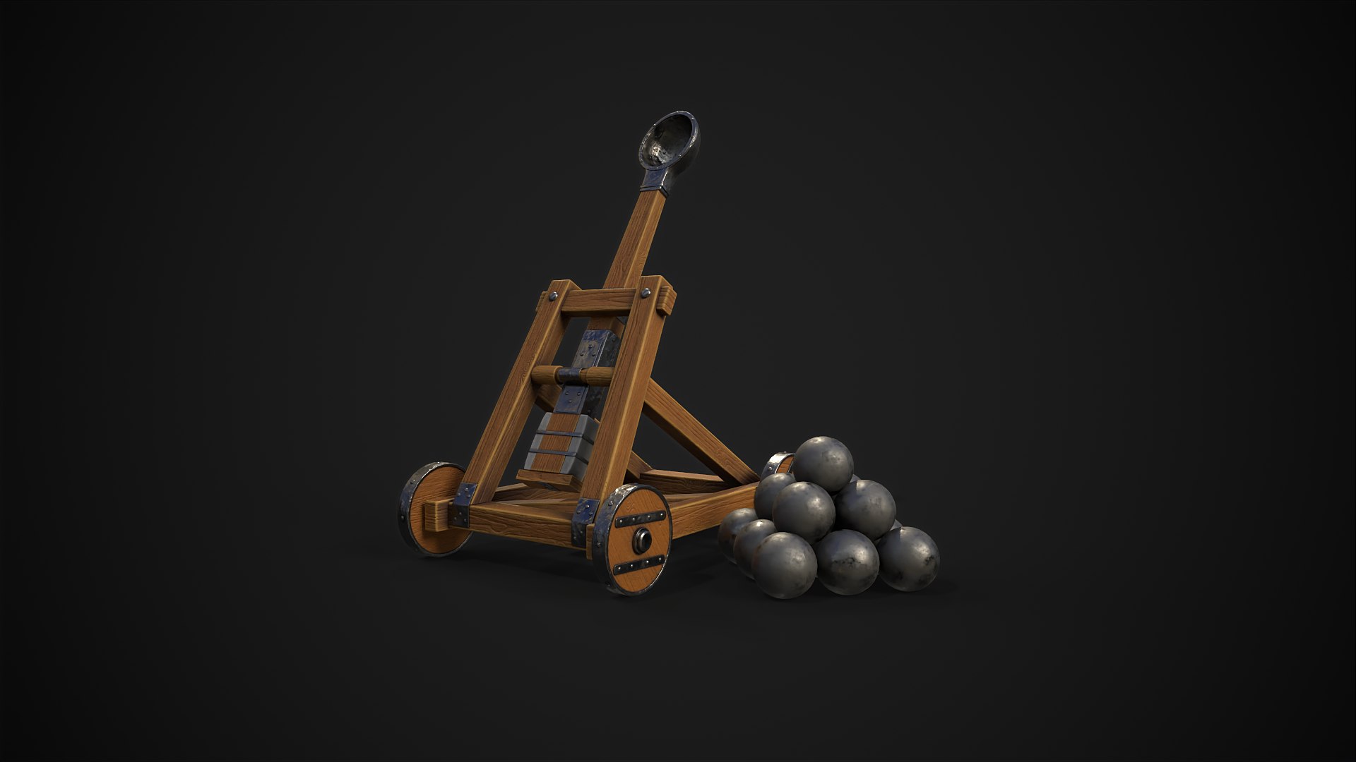 Catapult Stylized 3D Model - TurboSquid 1876320