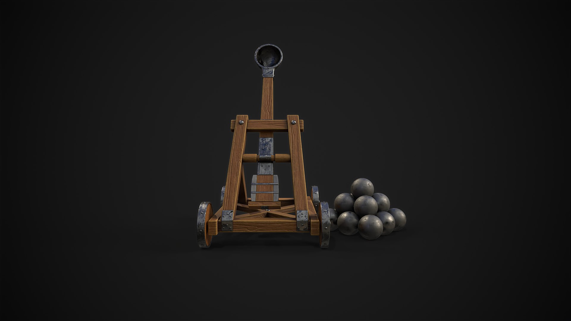 Catapult Stylized 3D Model - TurboSquid 1876320