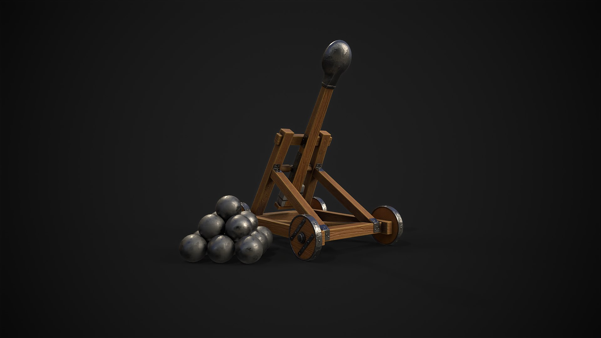 Catapult Stylized 3D Model - TurboSquid 1876320