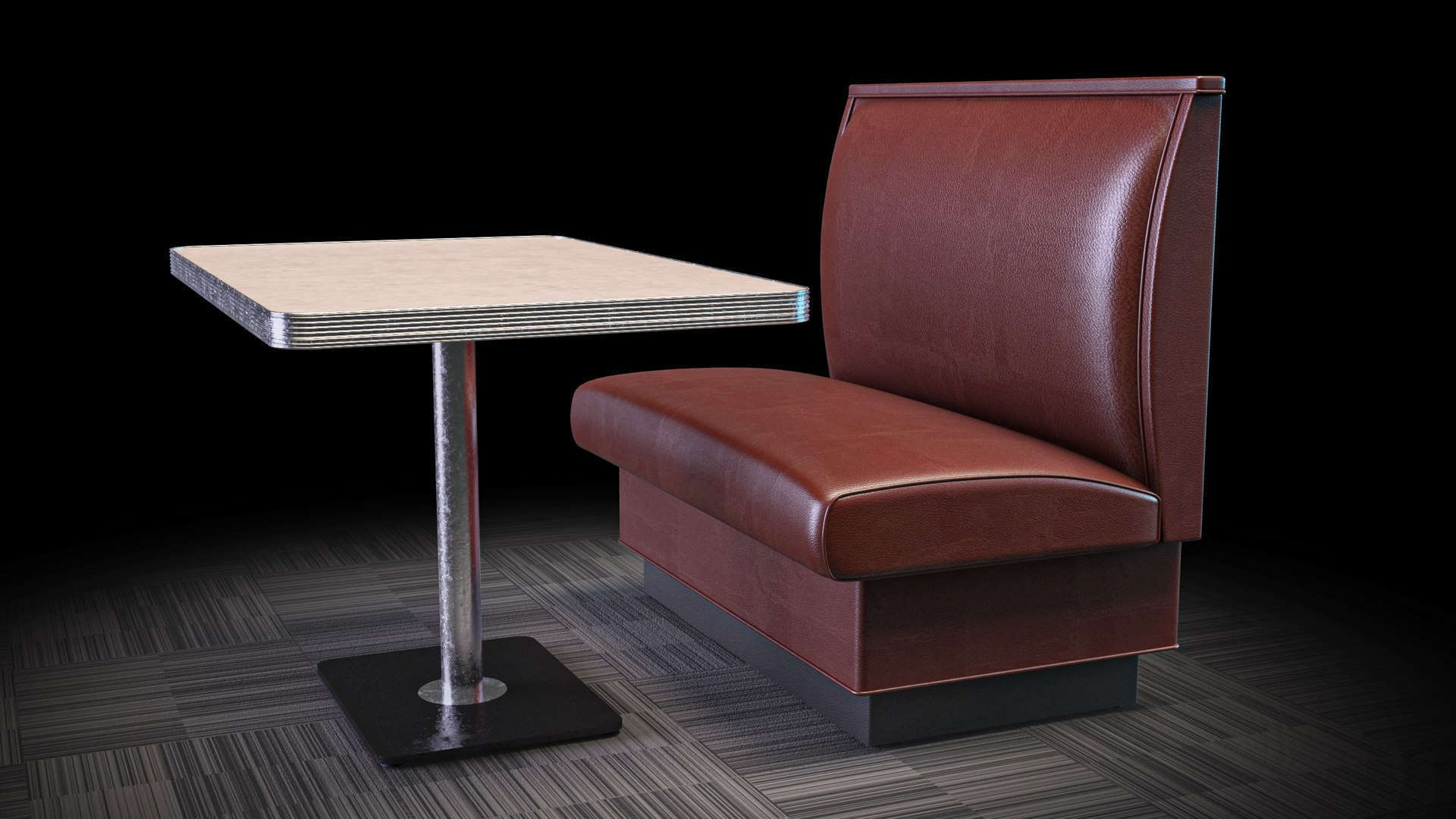 Diner Booth 3D model - TurboSquid 2072688