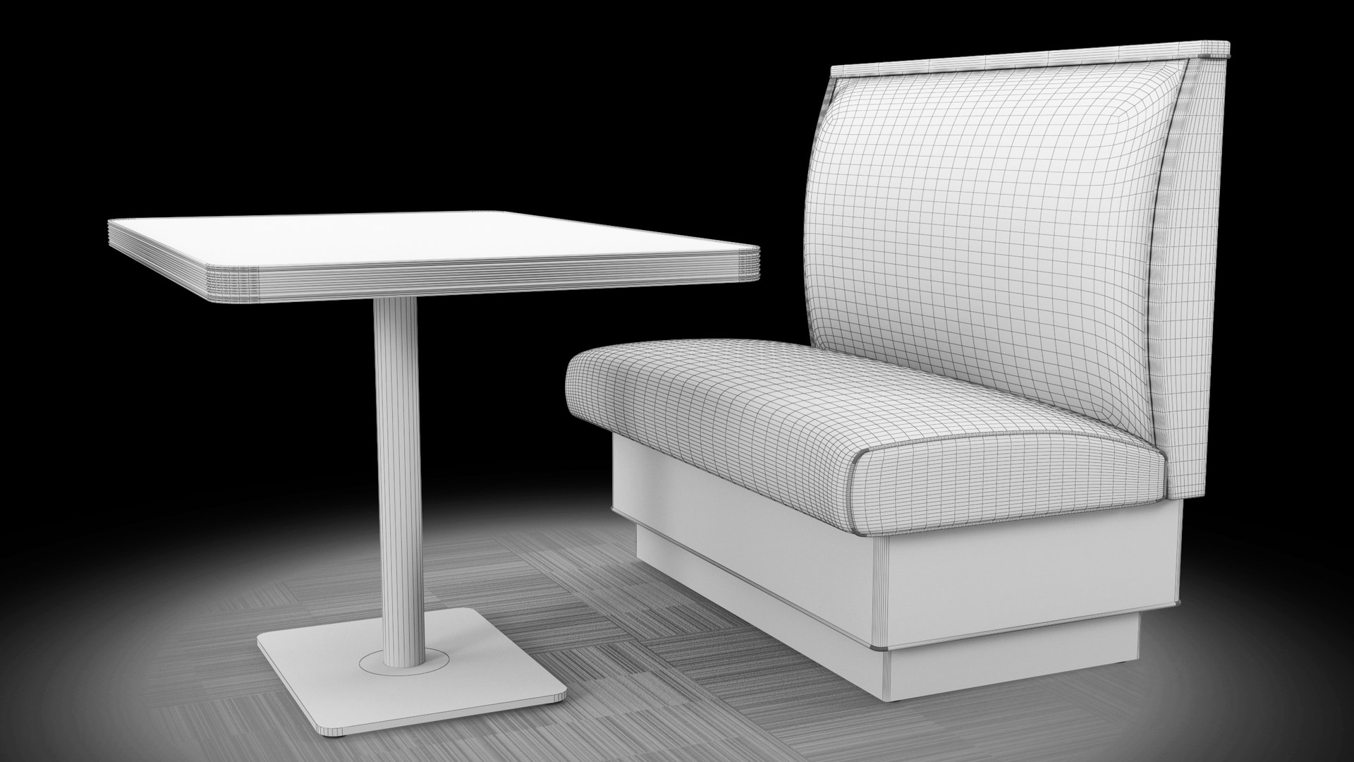 Diner Booth 3D model - TurboSquid 2072688