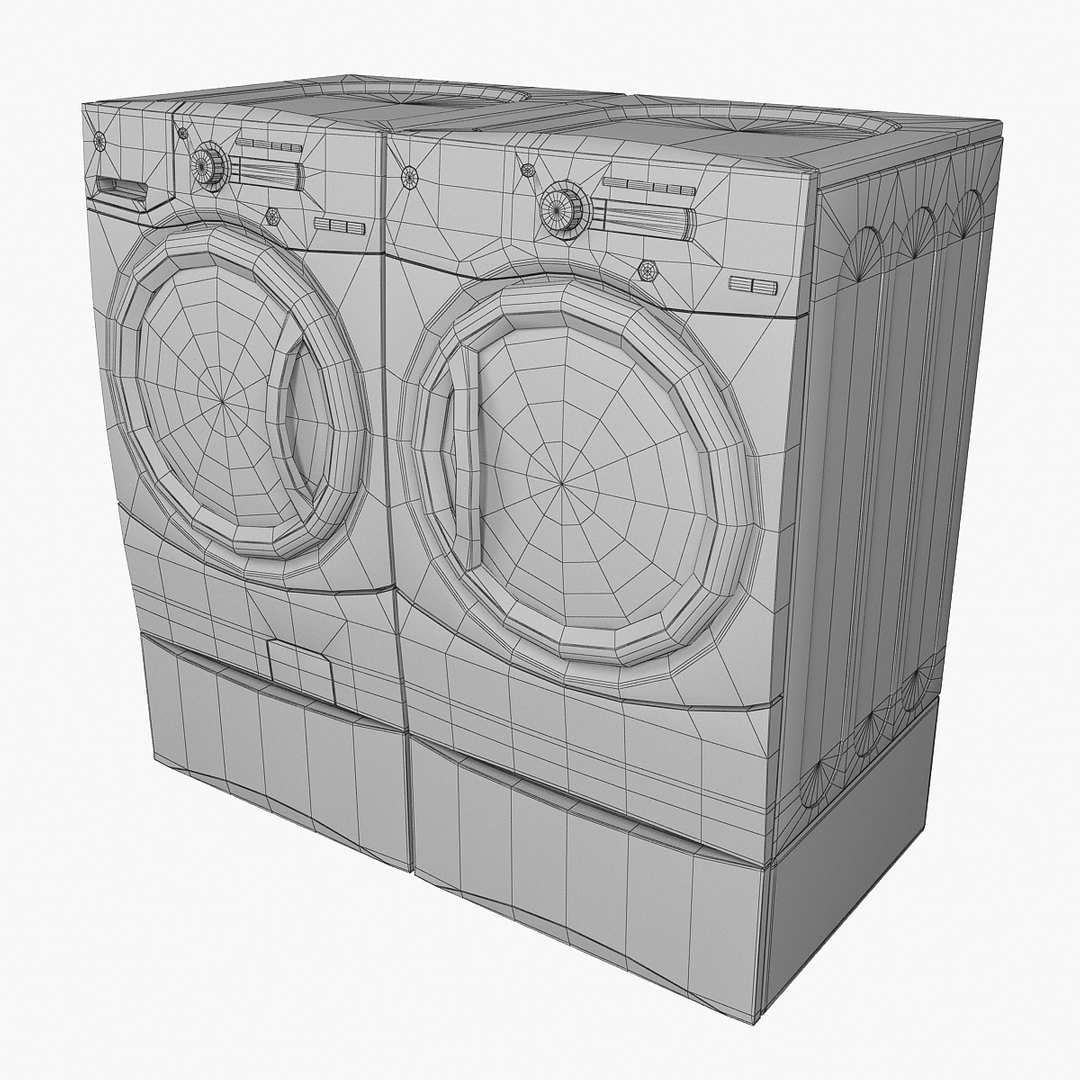 3d washer dryer model