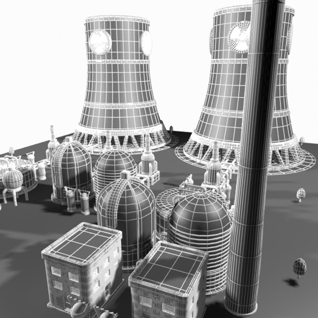 3d Cartoon Nuclear Power