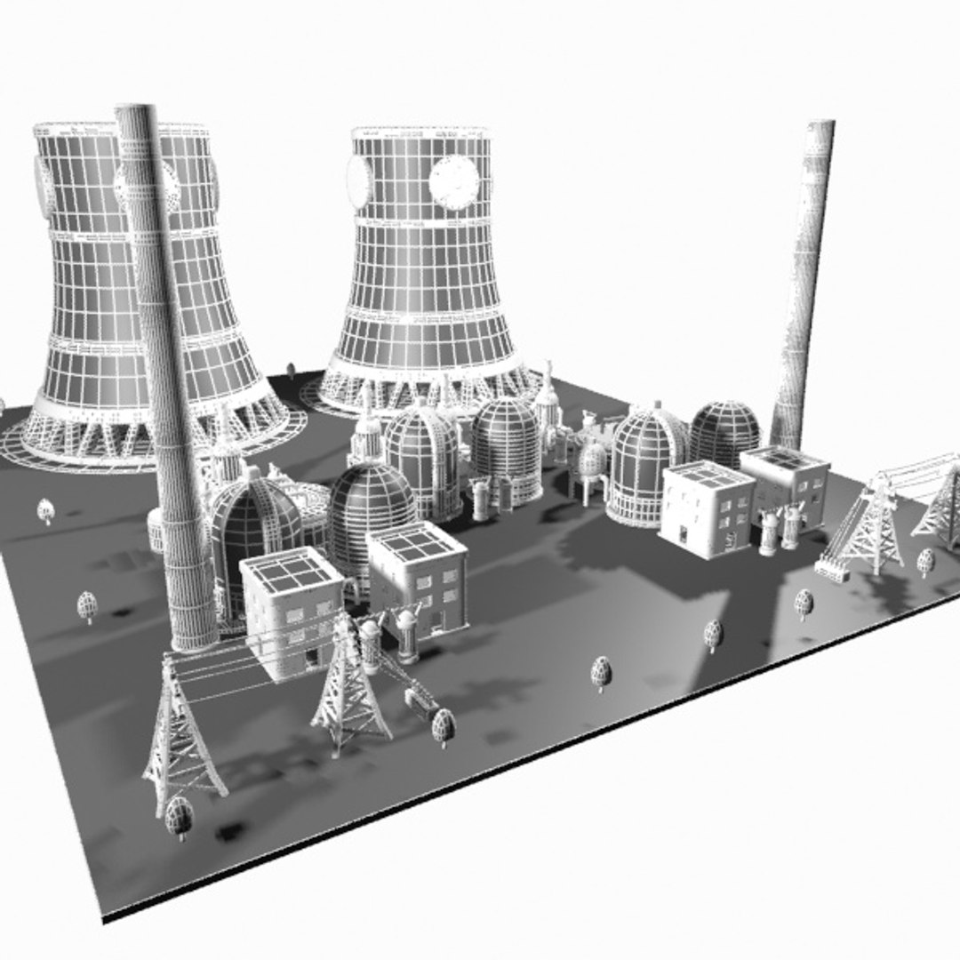 3d Cartoon Nuclear Power