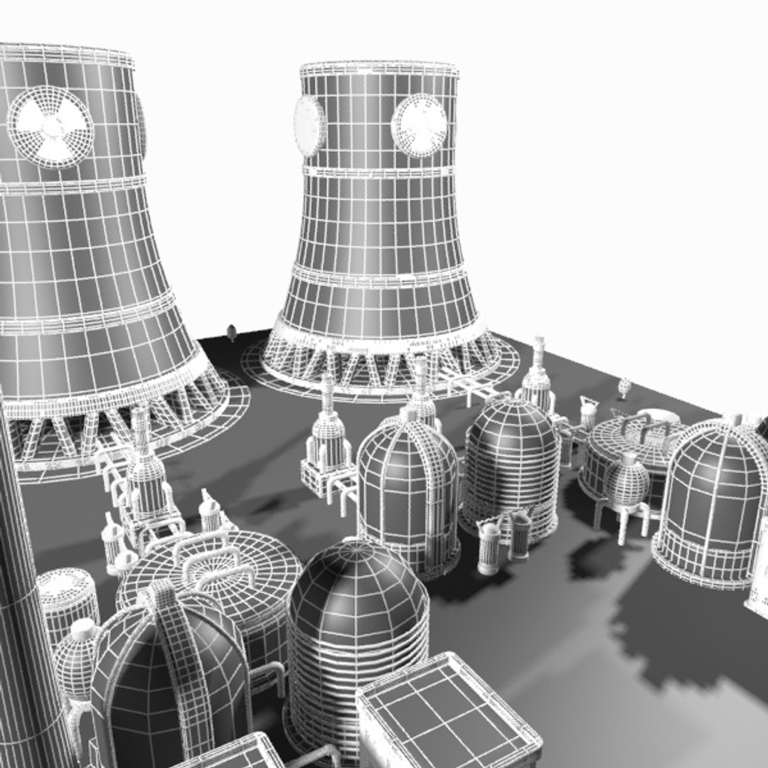 3d Cartoon Nuclear Power