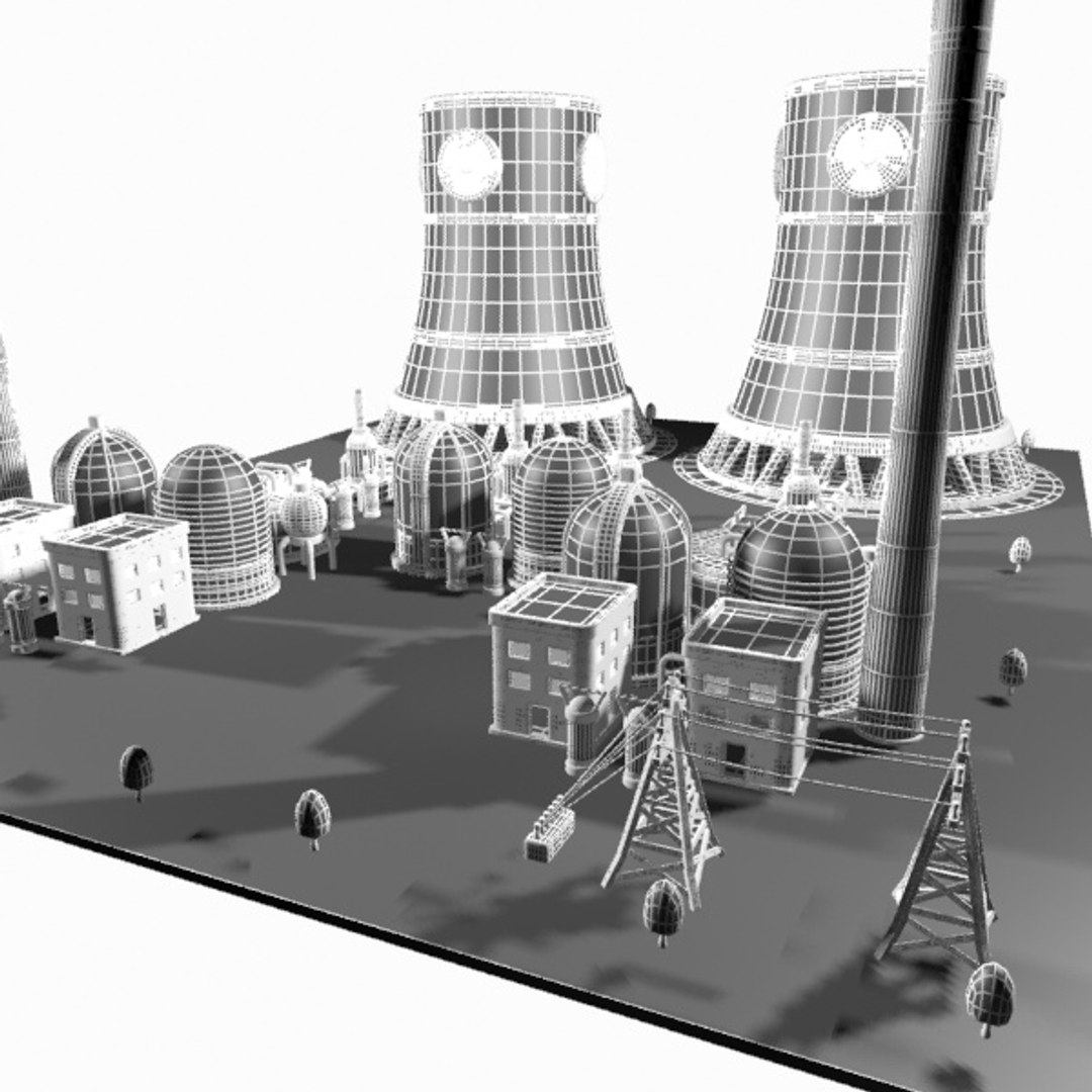 3d Cartoon Nuclear Power