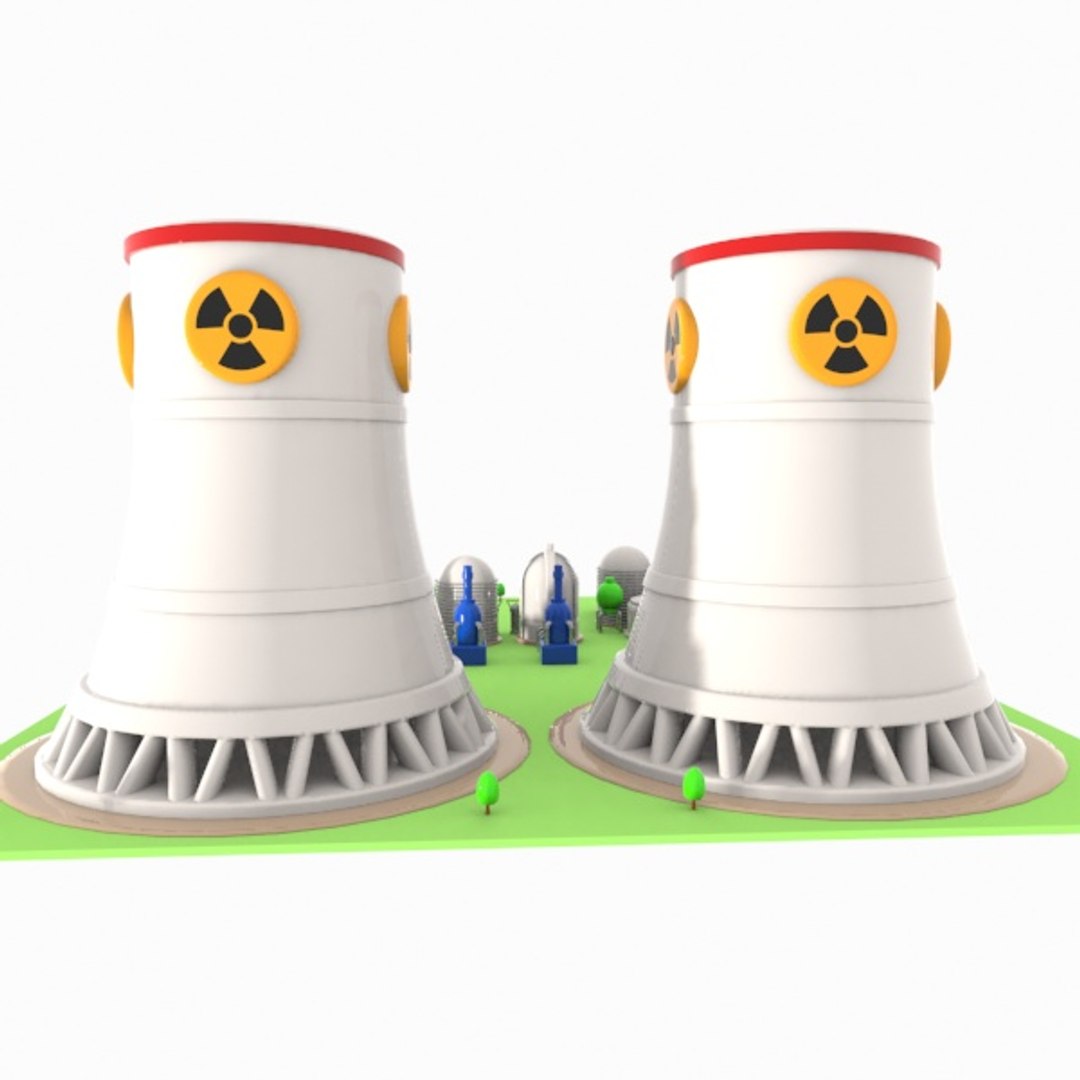 3d Cartoon Nuclear Power