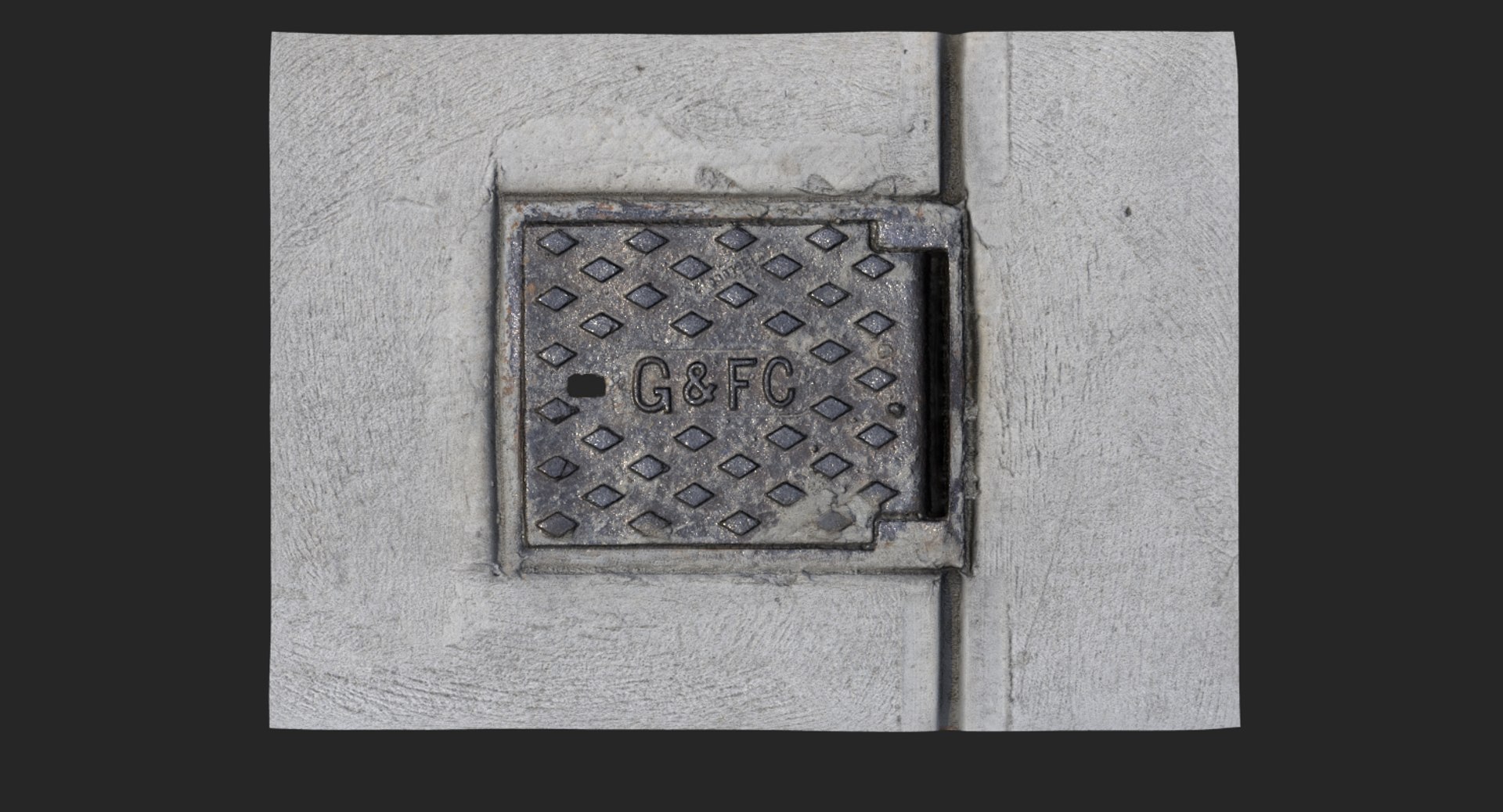 Metal utility cover 8k 3D model - TurboSquid 1420031