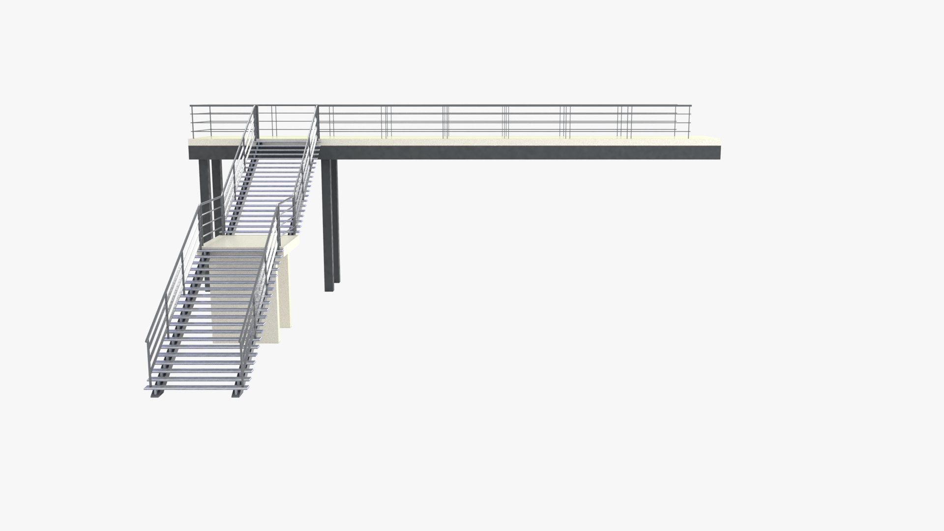 3D Railway Footbridge - TurboSquid 1944030