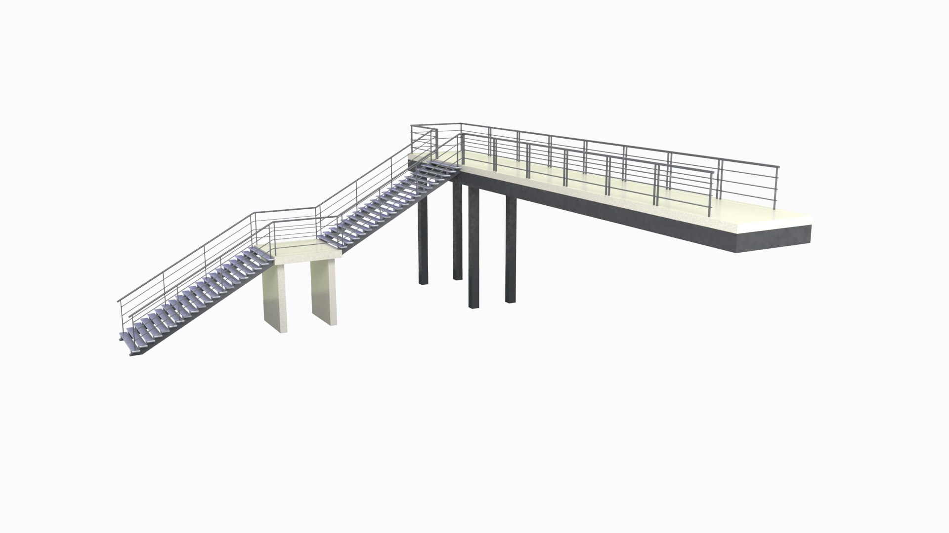 3D Railway Footbridge - TurboSquid 1944030