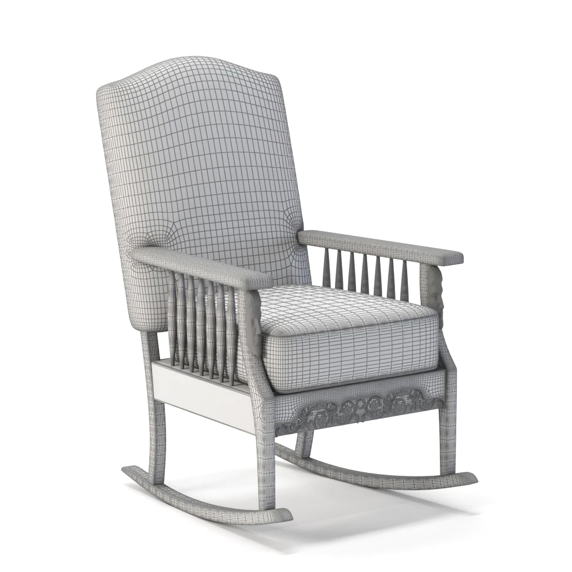 Free 3D 1920s Rocking Chair model - TurboSquid 1950501