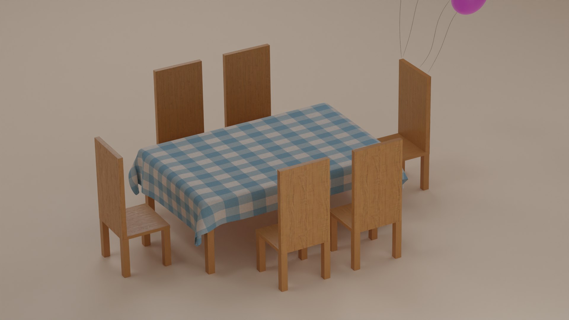 3D Birthday Party Picnic Table - TurboSquid 2257106