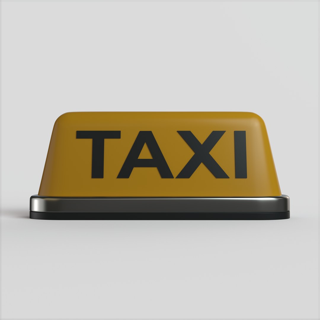 3D Model Taxi Sign - TurboSquid 1754755