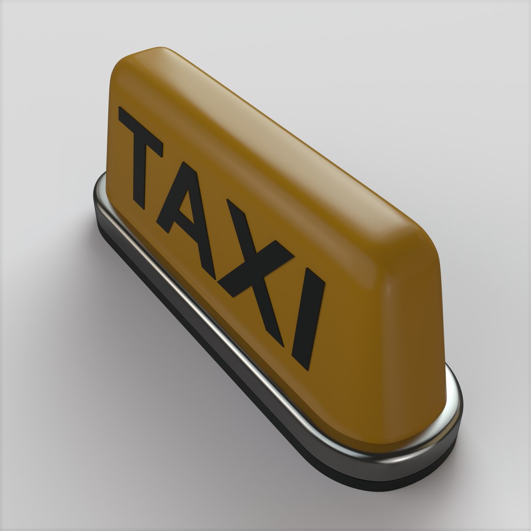 3D Model Taxi Sign - TurboSquid 1754755